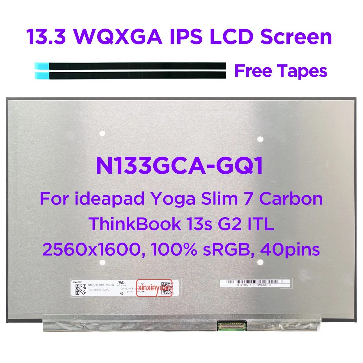 13.3" Laptop LCD Screen N133GCA-GQ1 MND307DA1-2 for Lenovo Yoga Slim 7 ...