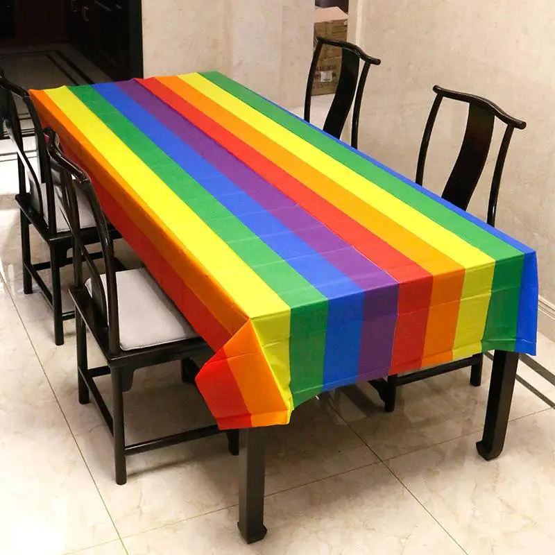 Rainbow-Table-Tablecloth-Waterproof-Rectangular-Table-Cover-Colorful ...