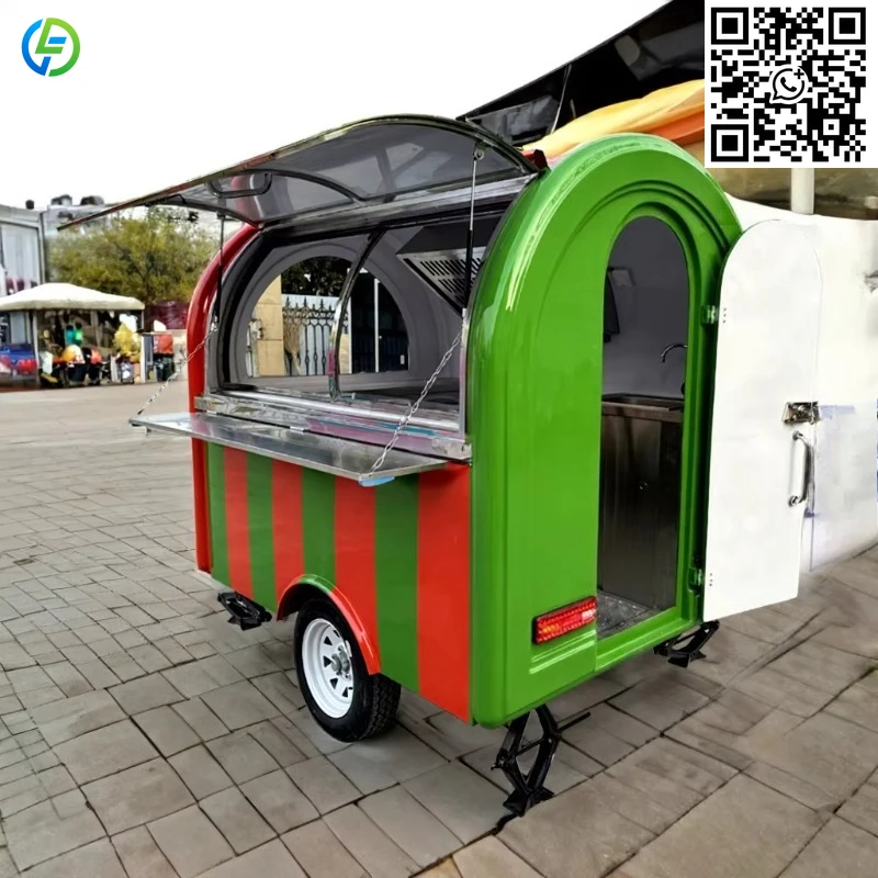 Customized Street Mobile IceCream Cart Fast Food Trailer Coffee Van ...