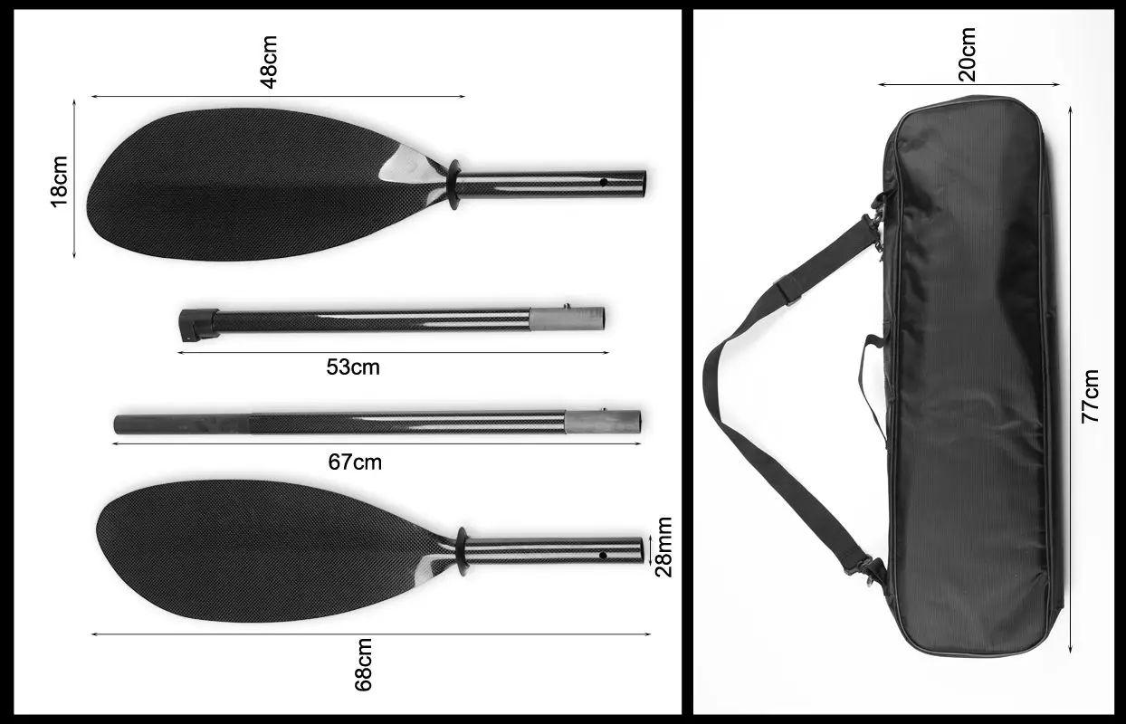 4-piece-safety-lifesaving-paddles-carbon-kayak-paddle-high-gradefree ...