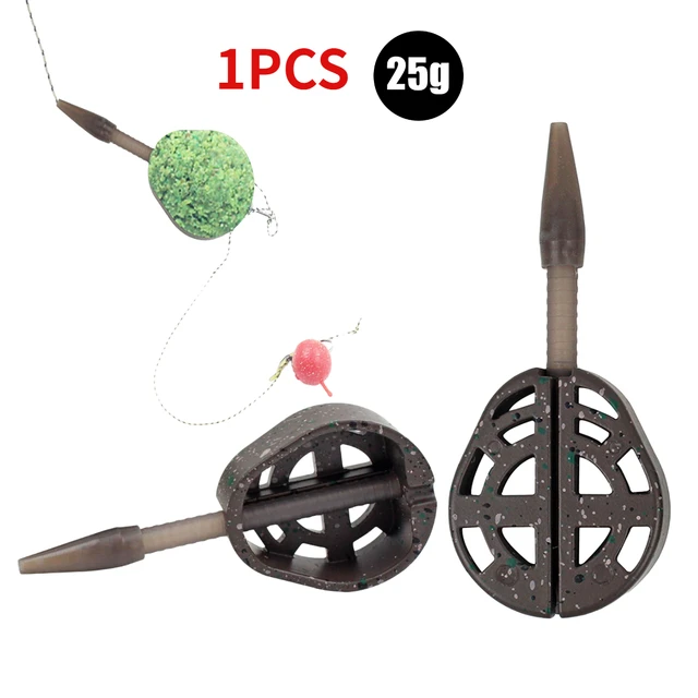 25/35g Inline Method Feeder Mould Bait Thrower Bait Plumb Set Zinc ...