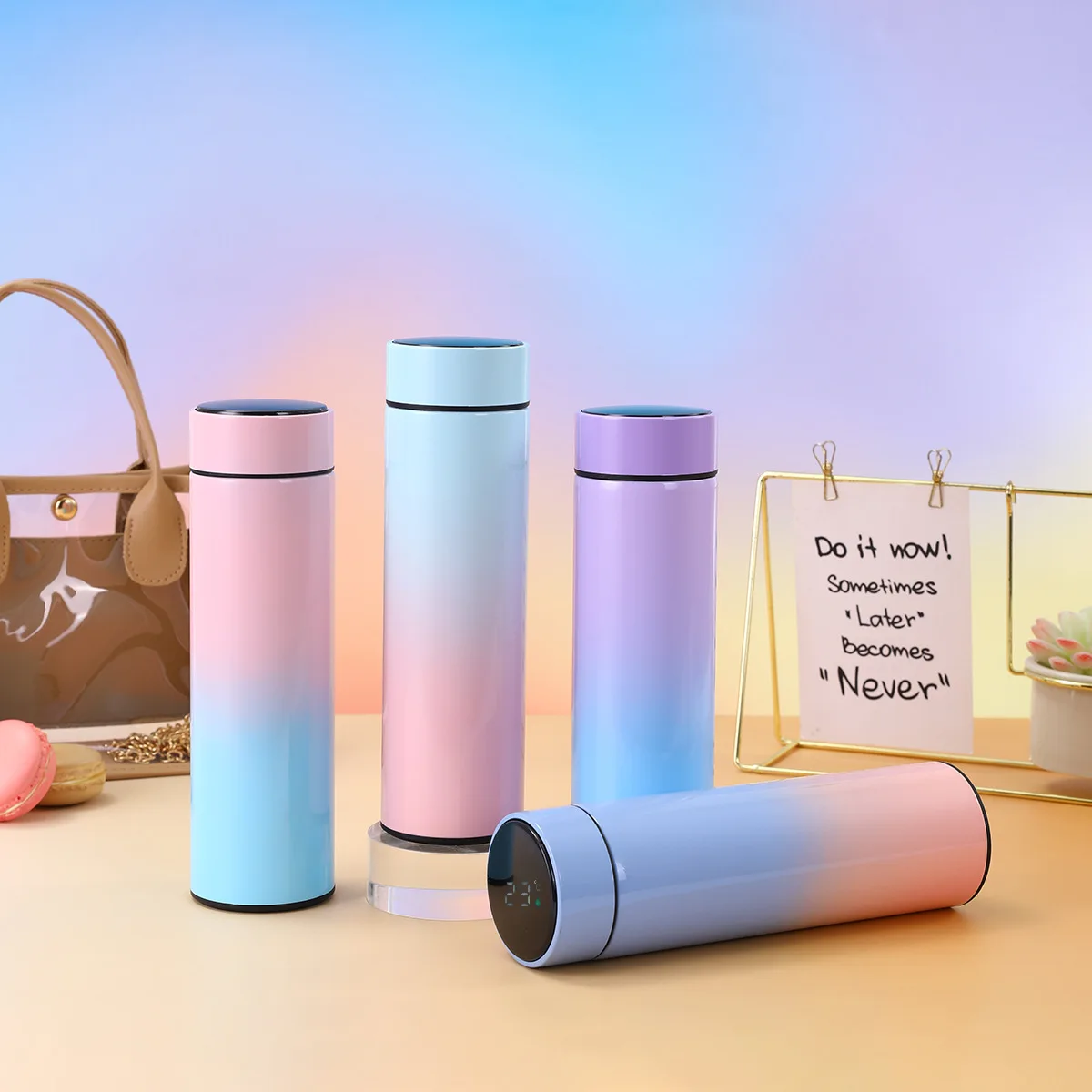 High-Value-Gradient-Color-Thermos-Mug-Intelligent-Temperature-Display ...