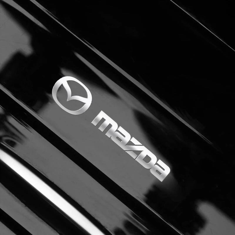 Car Metal Emblem Wiper Stickers Reflective Decor Decals for Mazda 2 ...