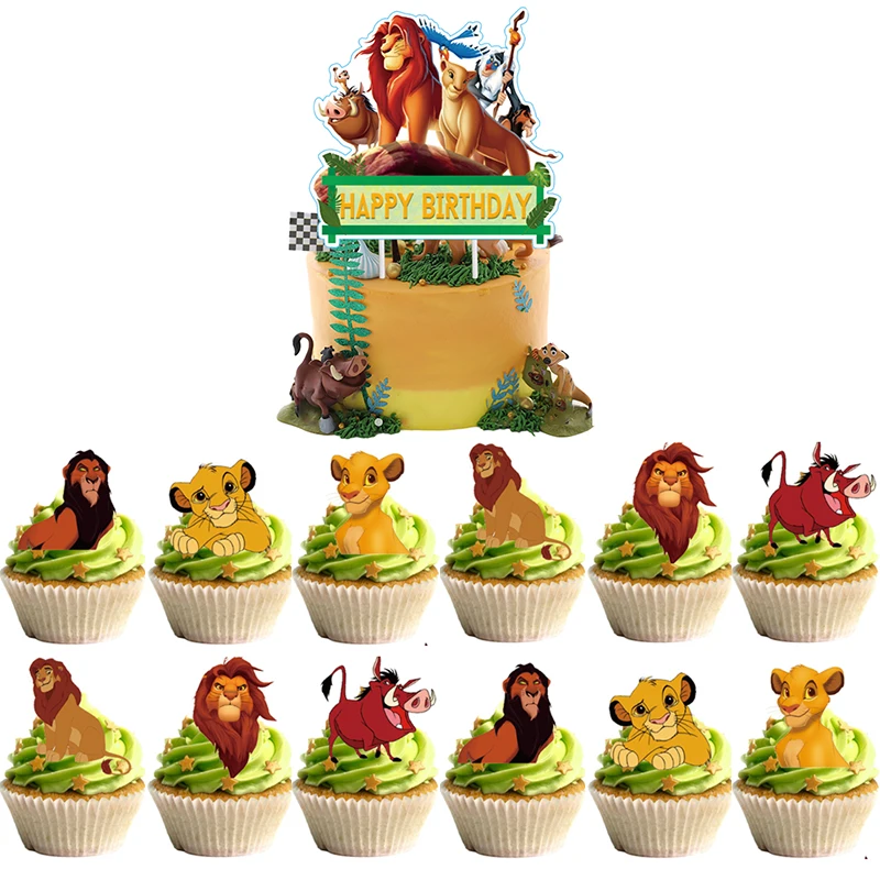 Disney-Lion-King-Simba-Theme-Party-Decorations-Cup-Cake-Topper-Decor ...