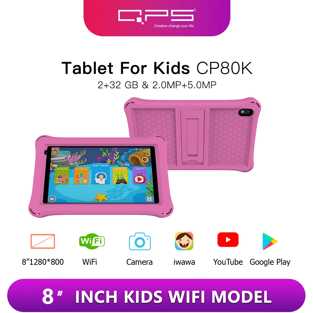 QPS-Tablet-Android-PC-8-Inci-4500MAh-RAM-2GB-ROM-32GB-Tablet-Anak-anak ...
