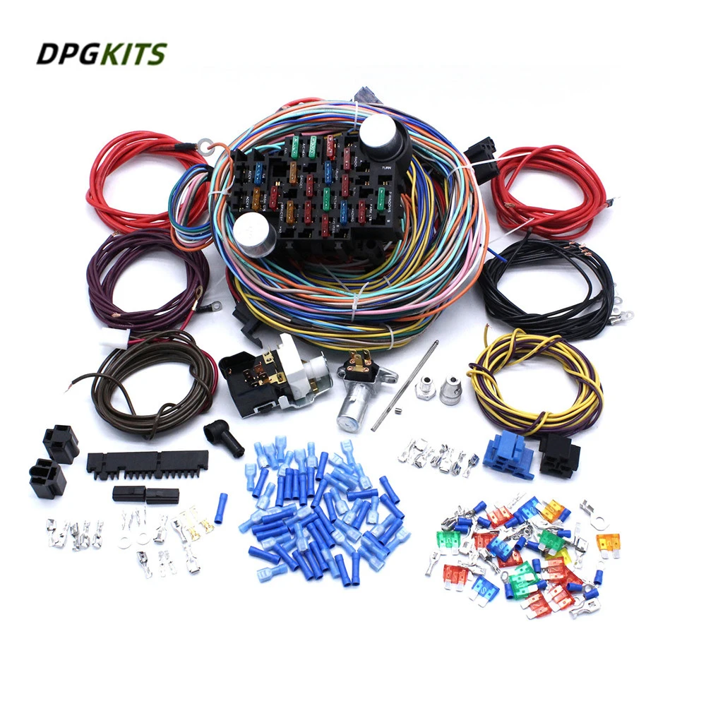 22 Circuit Universal Street Rod Wiring Harness 91064022 For 1968-1996 ...