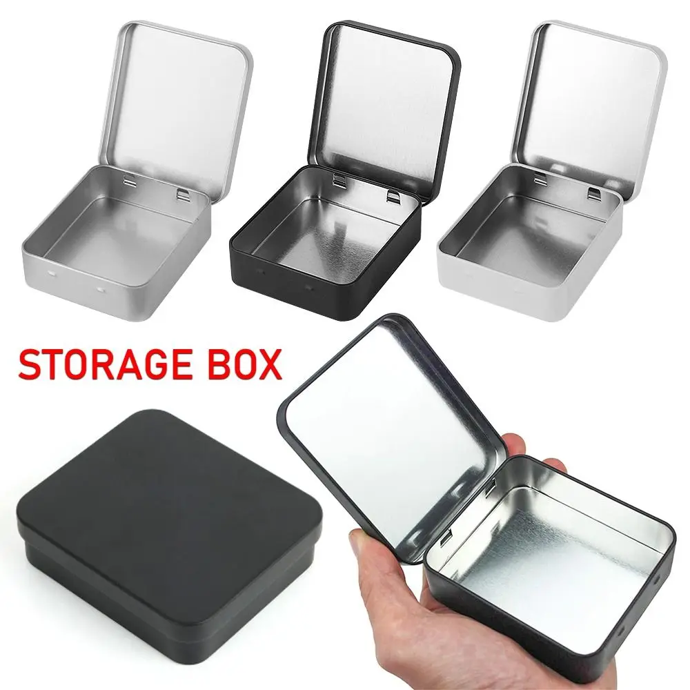 Mini-Storage-Case-Kit-Tin-Hinged-Small-Flip-Iron-Box-With-Lid-Empty ...