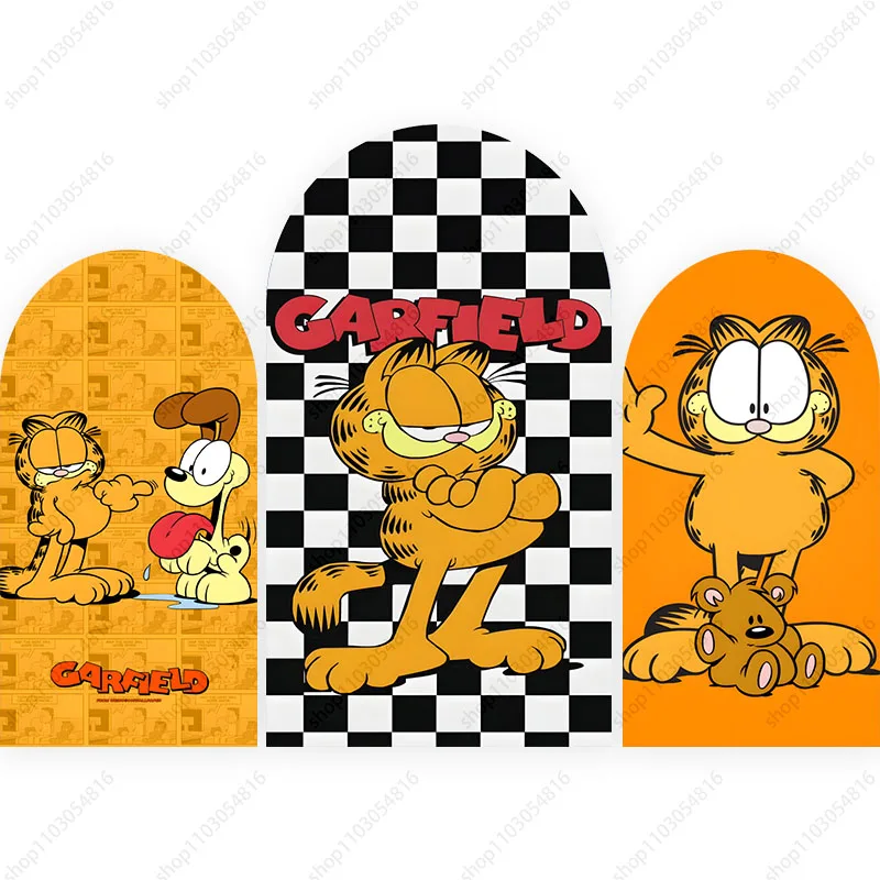 MINISO-Cat-Garfield-Arch-Photo-Backdrop-Cover-For-Kids-Birthday-Party ...