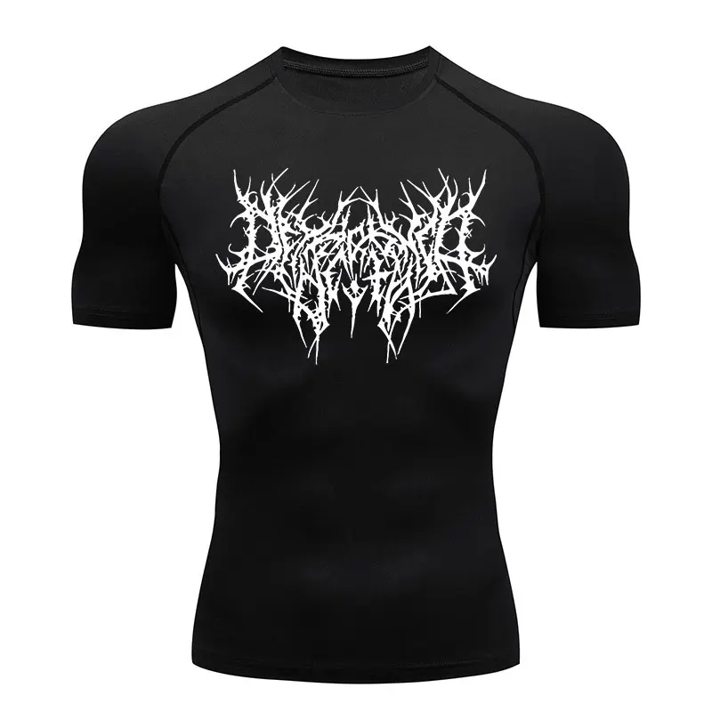 Y2K-Gym-Compression-Tshirts-para-Homens-Esporte-Treino-Thorn-Print ...
