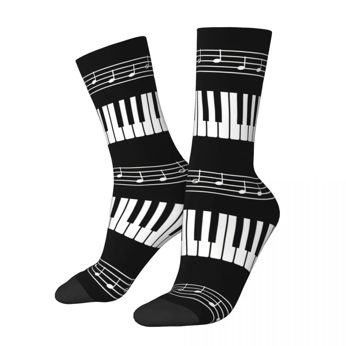 Vintage-Piano-Organ-Keyboard-Men-s-Socks-Music-Notes-Unisex-Street ...