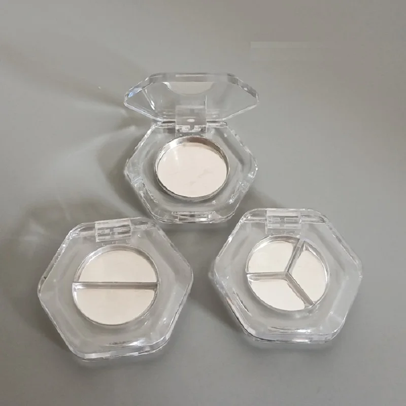 Hexagon-Transparent-Eyeshadow-Palette-26mm-Blusher-Highlighter-Compact ...