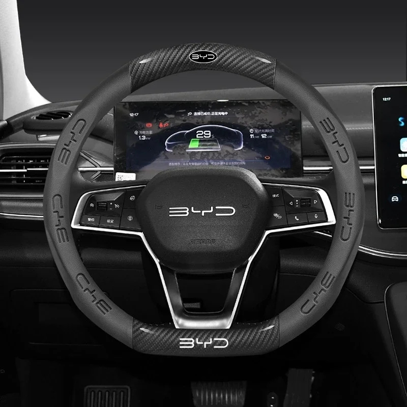 Car Suede Steering Wheel Cover For BYD Atto 3 Act Seal Tang F3 E6 Yuan ...