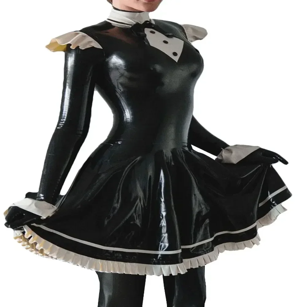 Plus Size French Lolita Dress, Long Sleeve, High Neck Pleated Mini ...