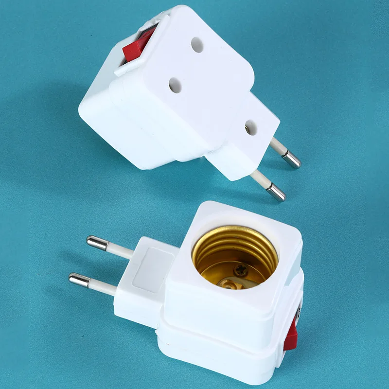 1-Pcs-E27-LED-Light-Lamp-Bulbs-Socket-Base-Holder-EU-Plug-Adapter-ON ...
