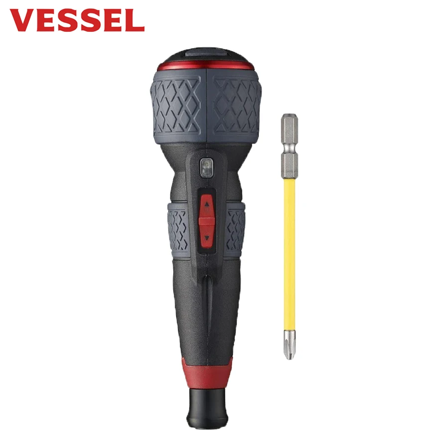 VESSEL-Electric-Screwdriver-Set-with-LED-Light-3-Speed-USB-Charge ...