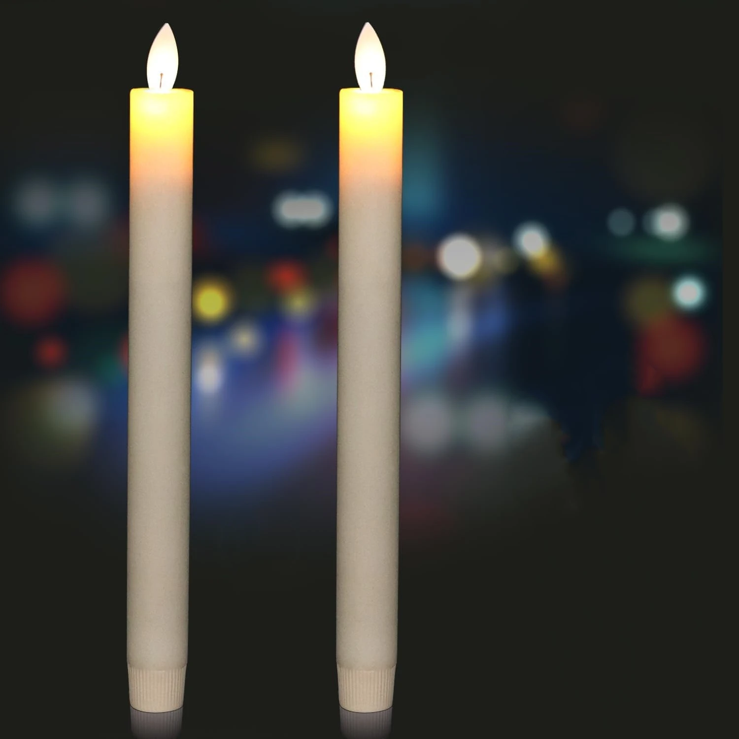 10-Remote-or-Not-remote-Led-Taper-Candle-Moving-Dancing-Wick-Candles ...