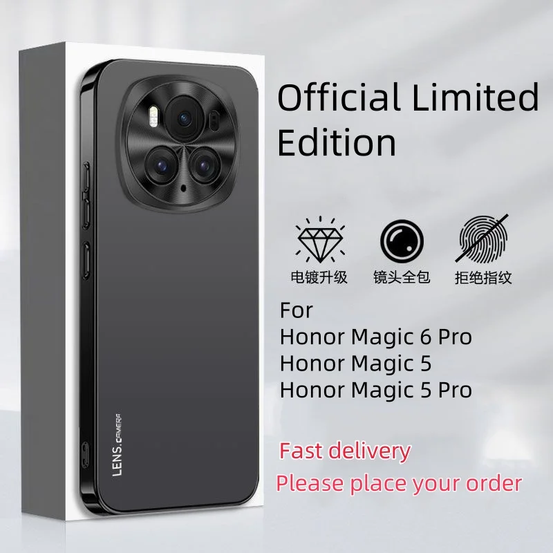 Case For Honor Magic 6 5 Pro Luxury Electroplated Acrylic Lens Full ...