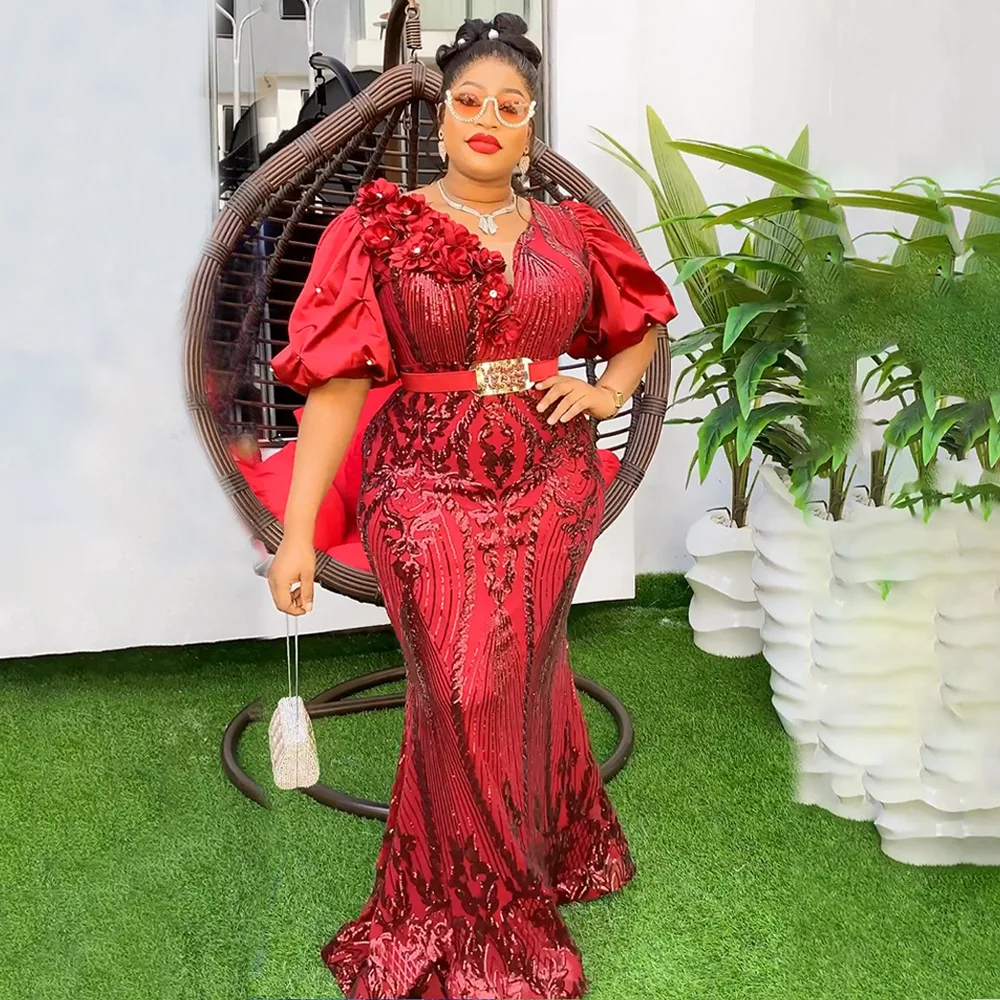 African-Party-Dresses-for-Women-Dashiki-Ankara-Sequin-Wedding-Evening ...