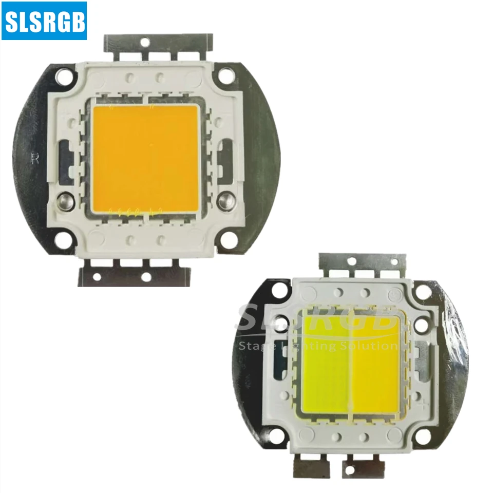 high bright 100W 200W 30W LED COB Beads Chip Warm Cold White For 2 eyes ...