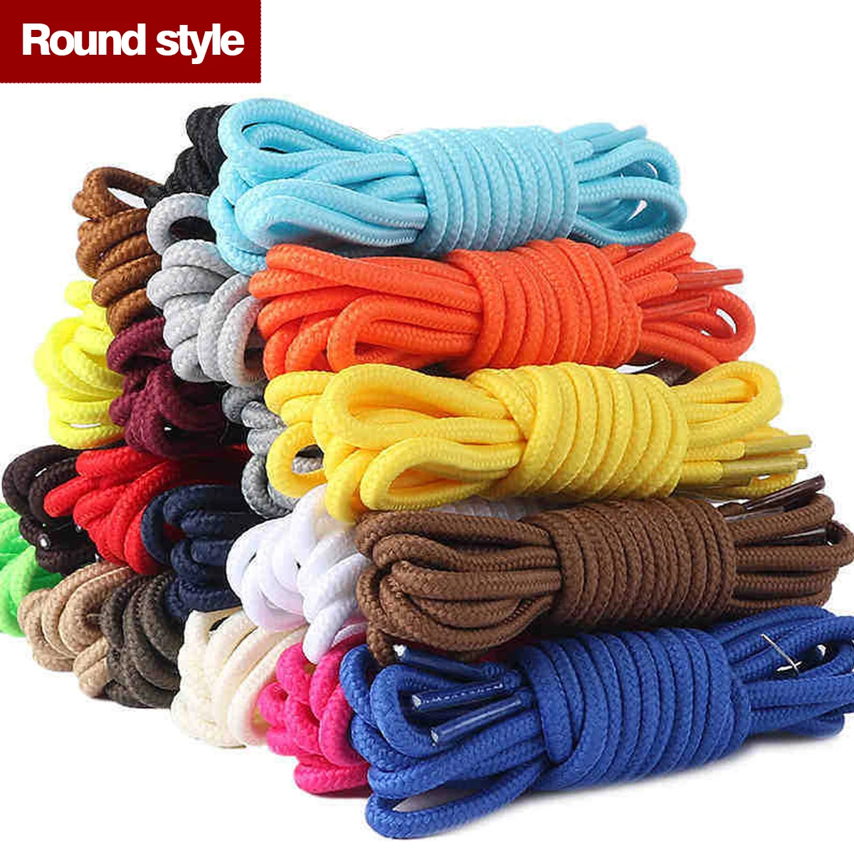 1 pairs Premium Round Boot Laces, 4mm Diameter Walking Boot Laces for ...