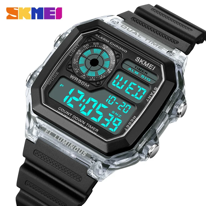 SKMEI Japan Digital Movement Countdown Sport Watches Mens Multifunction ...
