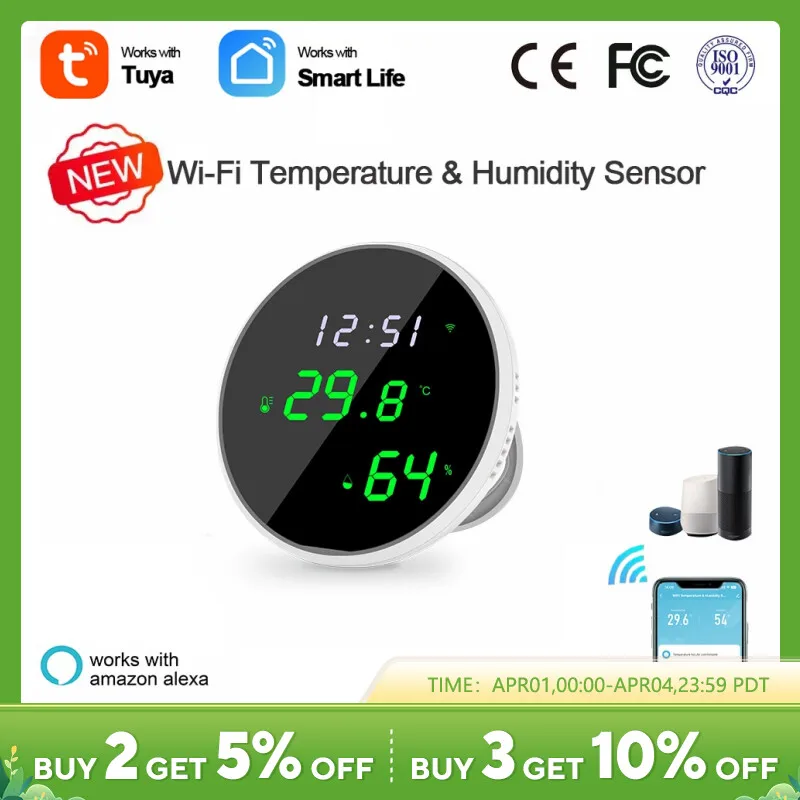 Tuya-Wifi-LED-Hygrometer-Thermometer-Humidity-and-Smart-Home-Mirror ...