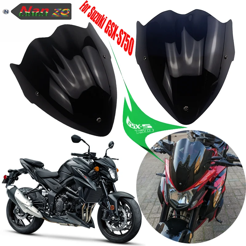 GSX-S750-Motorcycle-Sports-Windscreen-Windshield-Visor-Fits-For-Suzuki ...
