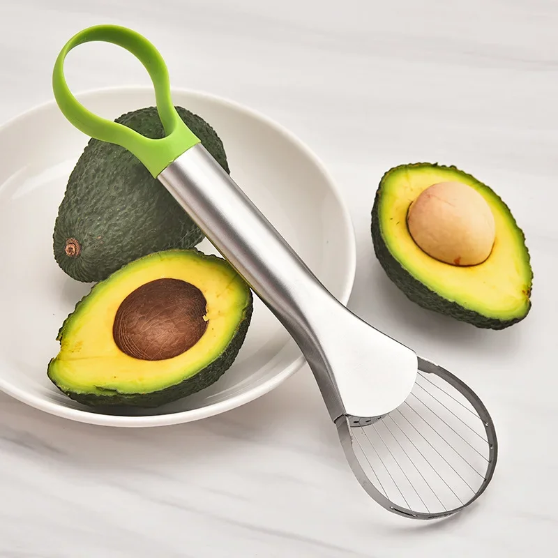 Tools Fruit Kitchen Acceesories Utensils Stainless Avocado Slicer Steel ...