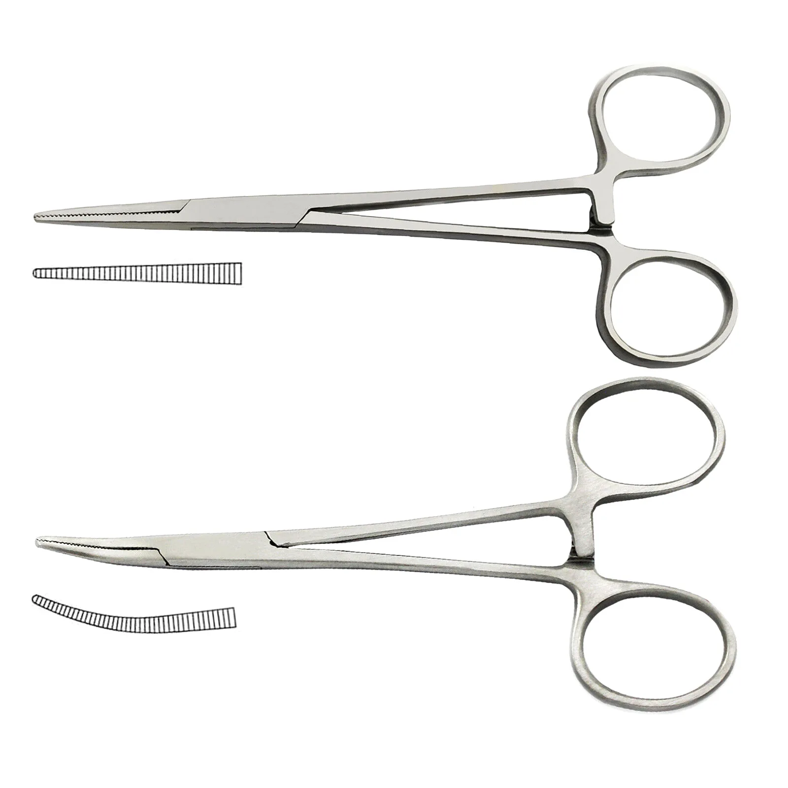 Stainless Steel Curved Tip And Straight Tip Forceps For Locking Clamp ...