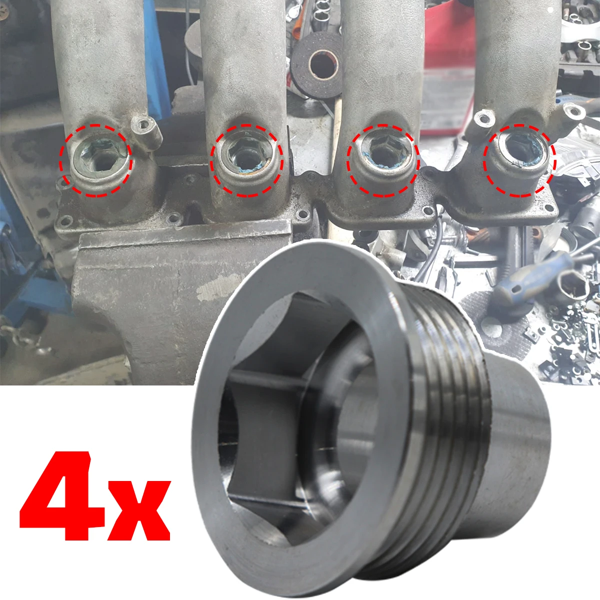 4pcs Fuel Injector Insert Set For VW Audi Skoda Seat New Upgrade ...