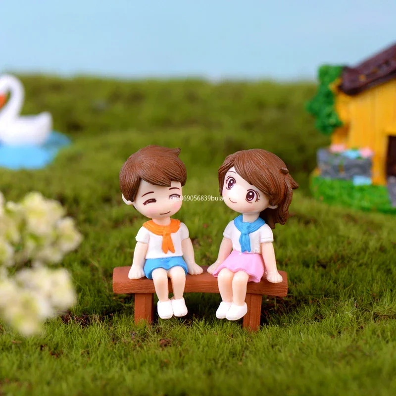1set Boy Girl Home Decor Figurines Miniatures Terrariums Fairy Sweety ...