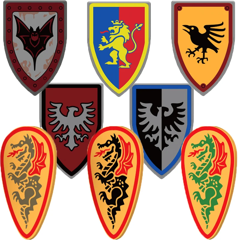 Middle-Castle-Black-Eagle-Dragon-Shield-Building-Blocks-Medieval ...