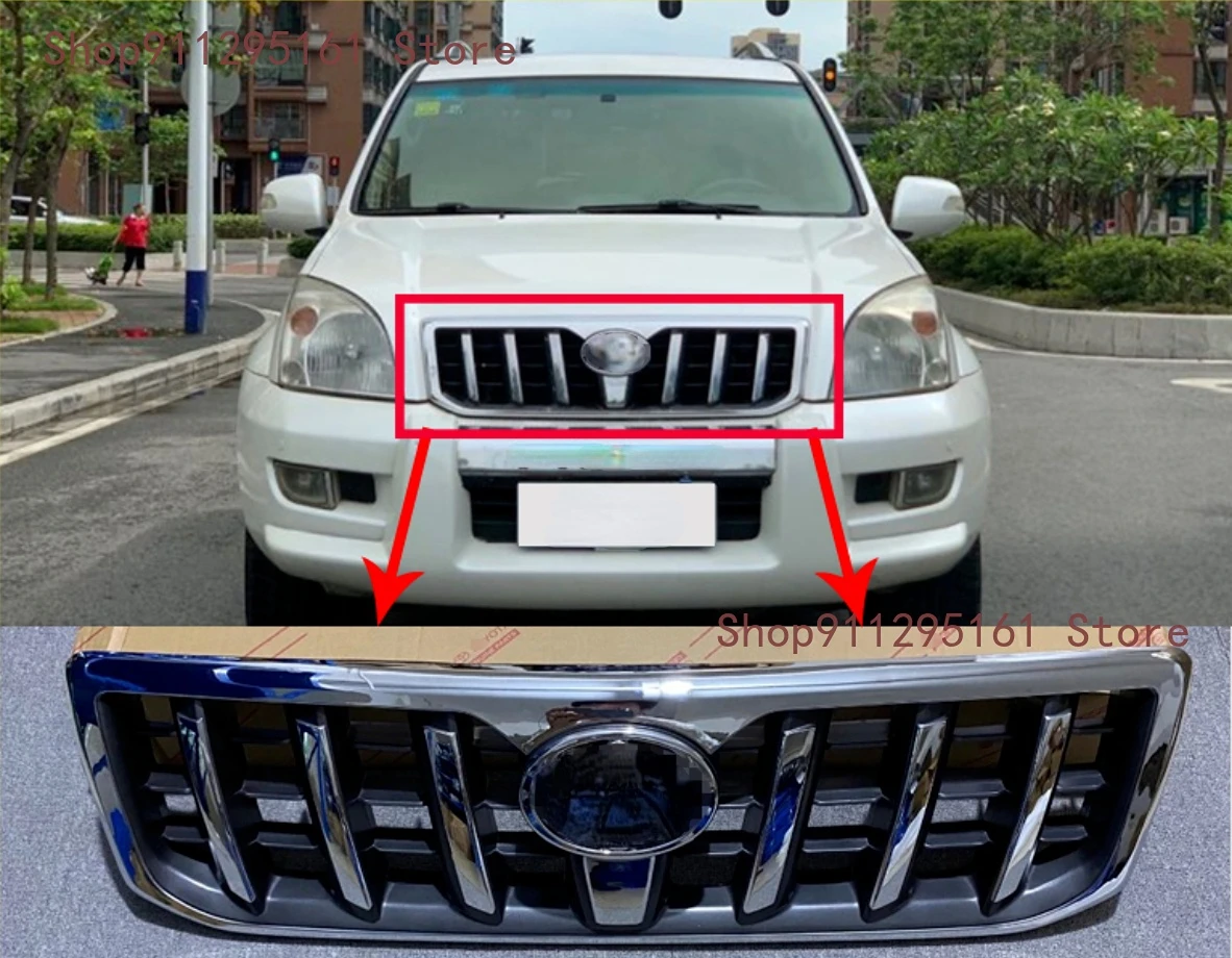Front Bumper Grill Radiator Grille for Toyota Land Cruiser 120 Prado ...