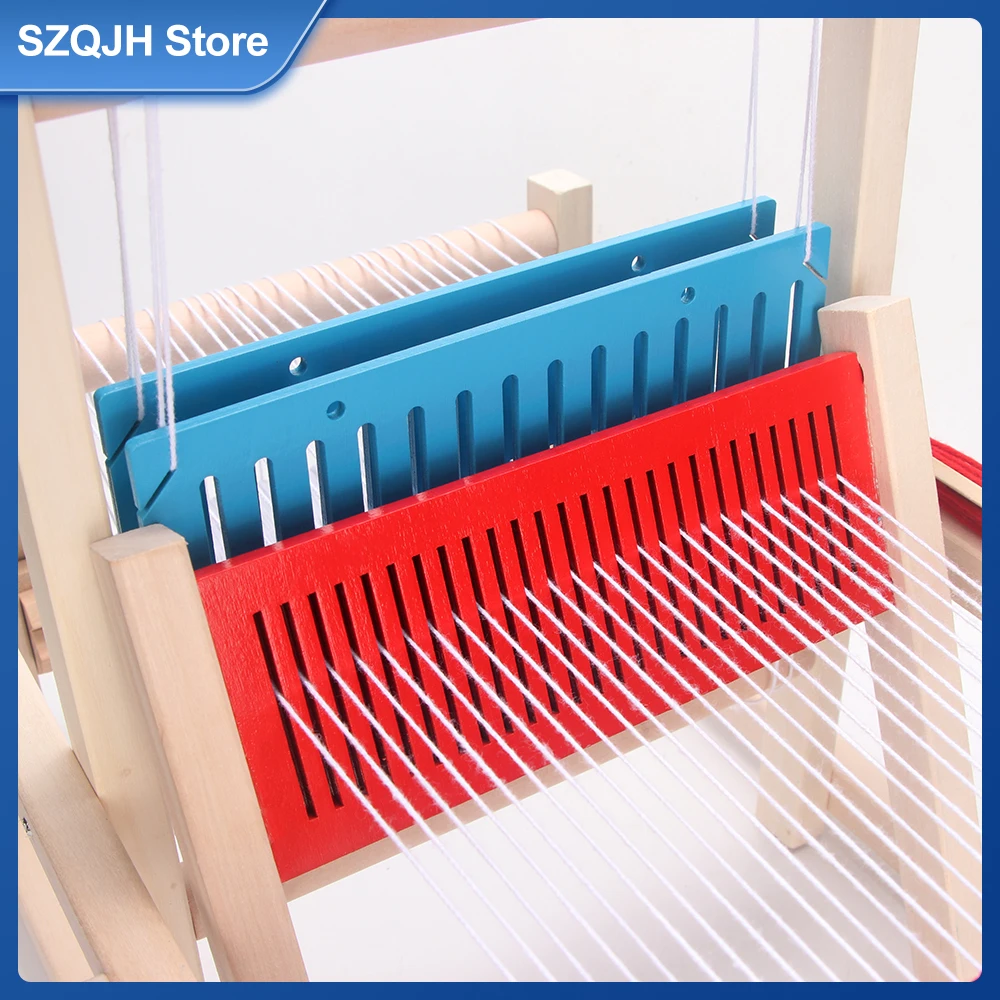 Wooden-Children-s-Mini-Handmade-DIY-Loom-Spinning-Knitting-Machine ...