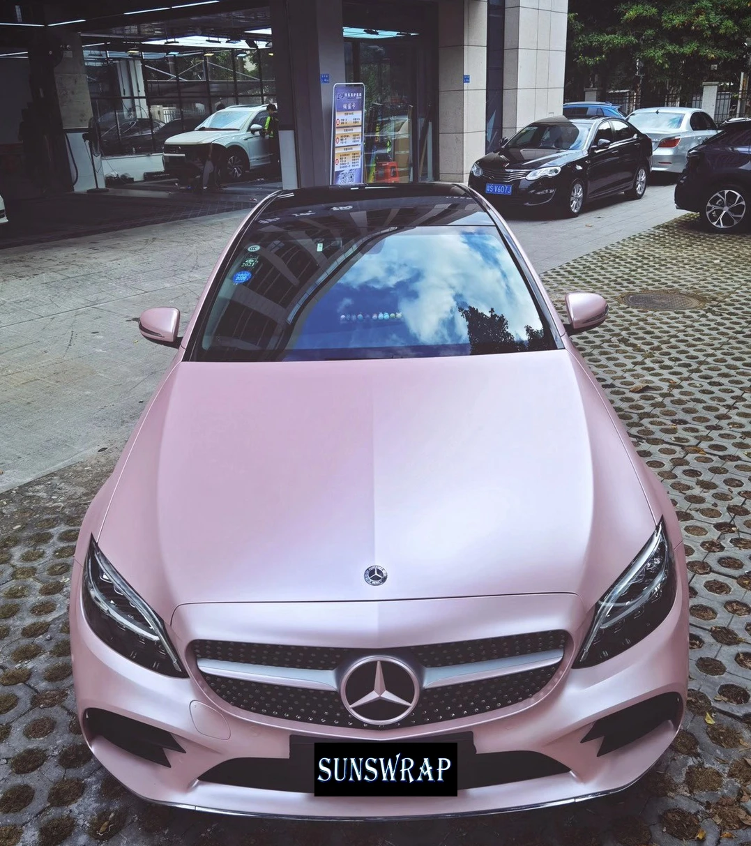Premium HD Satin Metallic Sakura Pink Vinyl Wrap Car Sticker With Air ...