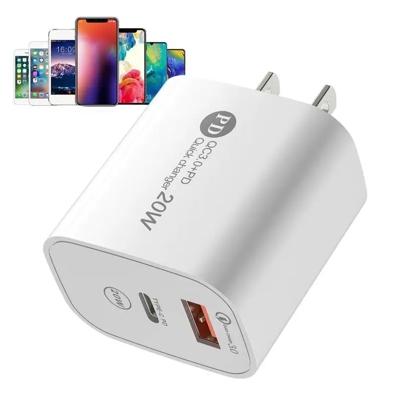 Wall-Charger-Plug-PD20W-Fast-Charging-Cube-With-USB-A-And-Type-C-Ports ...