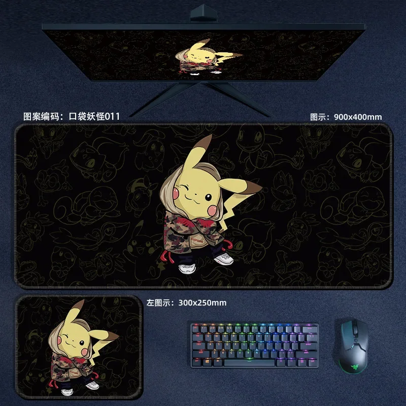 Pokémon XXL Gaming Mouse Pad – Pikachu, Gengar, Snorlax & Eevee Desk M ...
