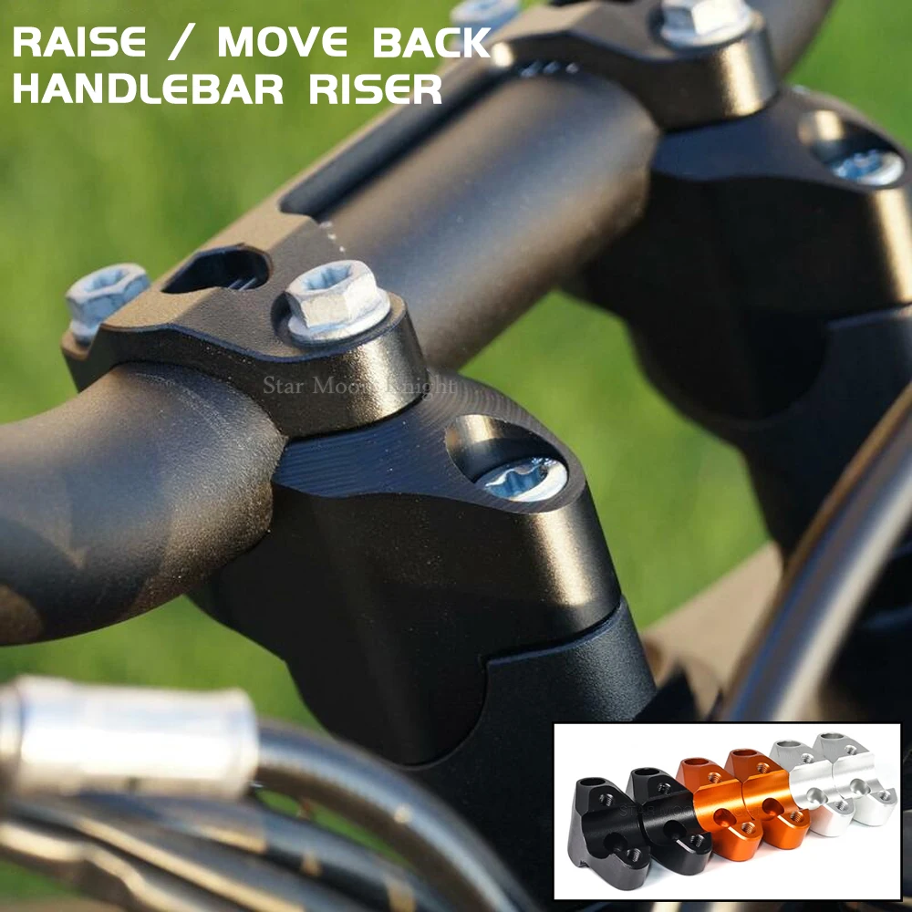 Motorcycle-Handle-Bar-Riser-Clamp-Extend-Handlebar-Adapter-Mount-For ...
