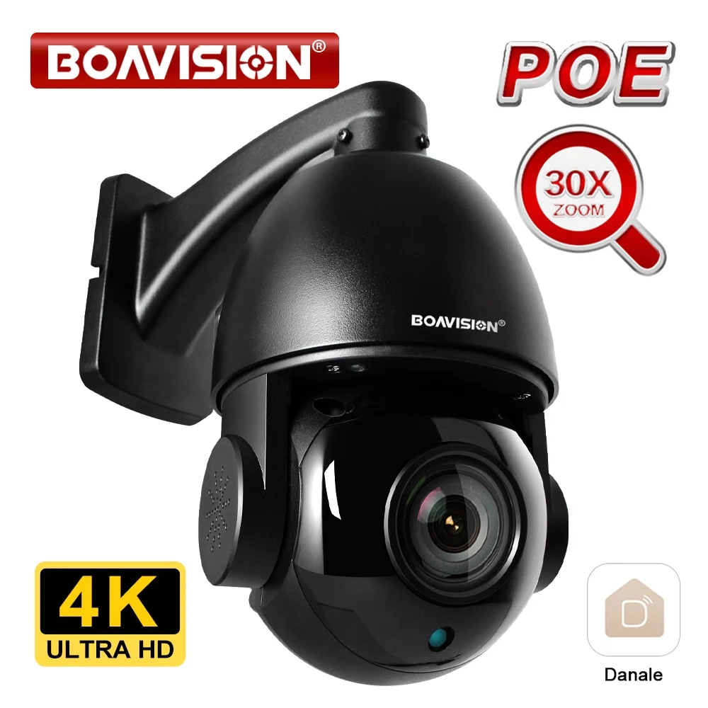 4k 8mp 5mp Ip Camera Outdoor Ptz Poe 30x Zoom H.265 Dome Speed Night ...