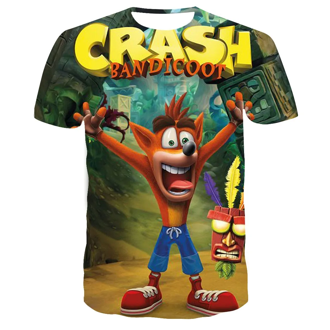 Kids-Summer-Game-Crash-Bandicoot-Casual-T-Shirts-Boys-Girls-Short ...