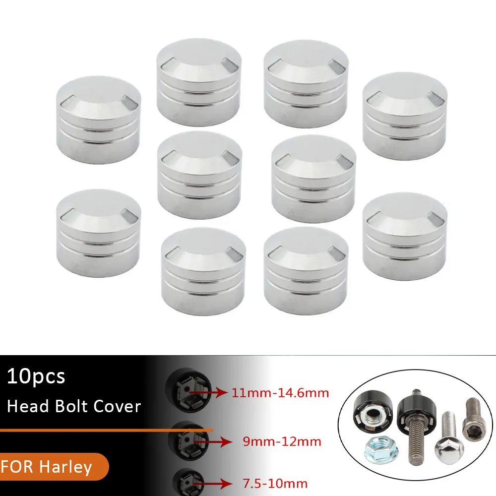 10pcs-Motorcycle-Bolt-Cover-Twin-Cam-Engine-Topper-Head-Screw-Bolts ...