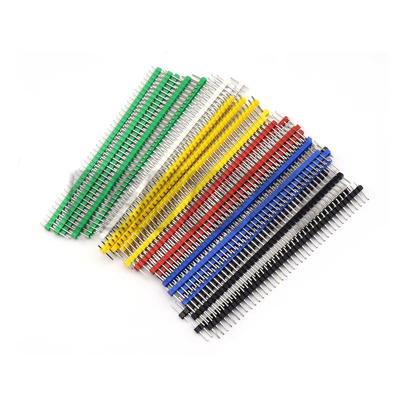30PCS 40 Pin 2.54mm Single Row Male Header Connector Kit Breakable Pin ...