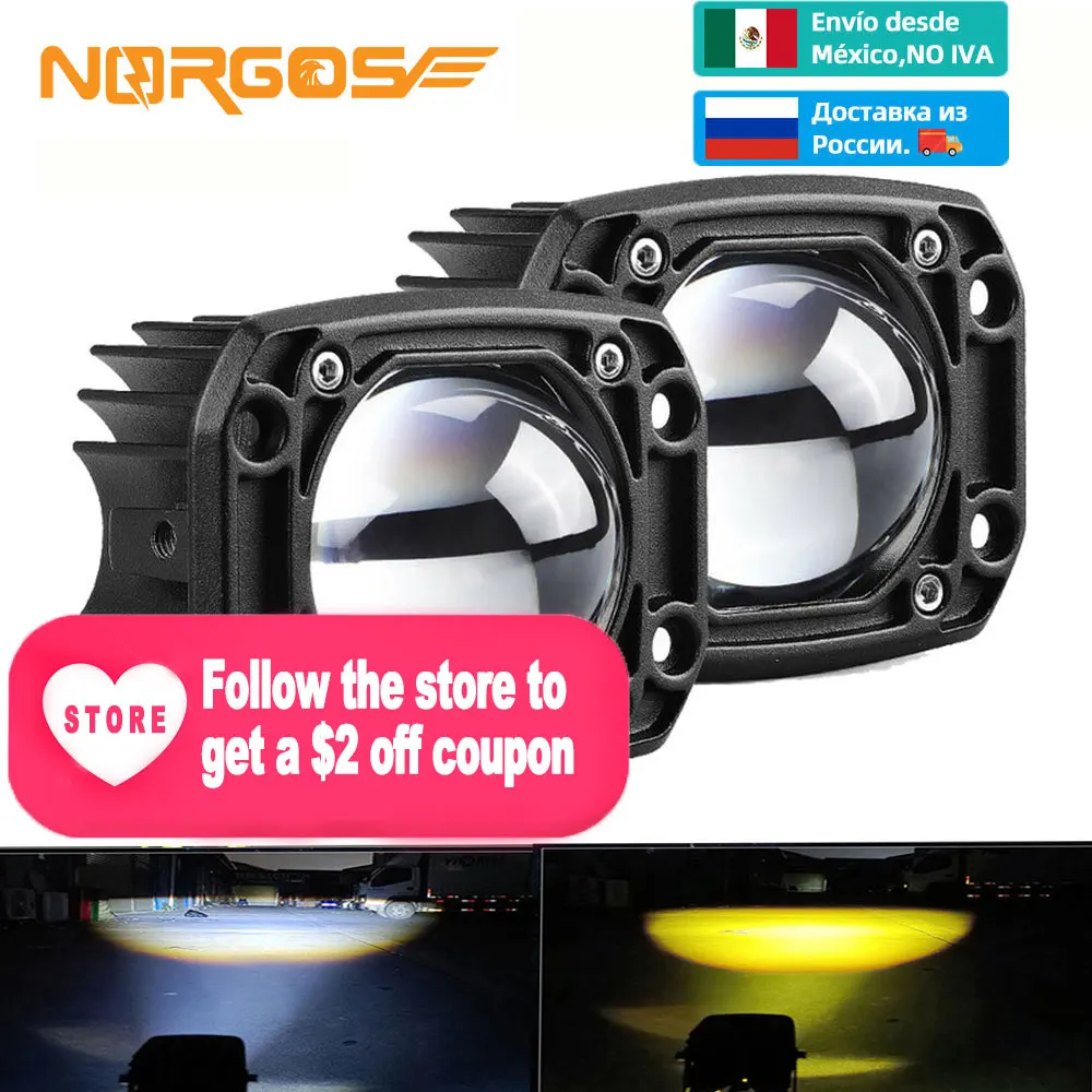 Norgos 3“ Flush Mount Led Pods Fog Lights Offroad Work Light 12v 24v ...