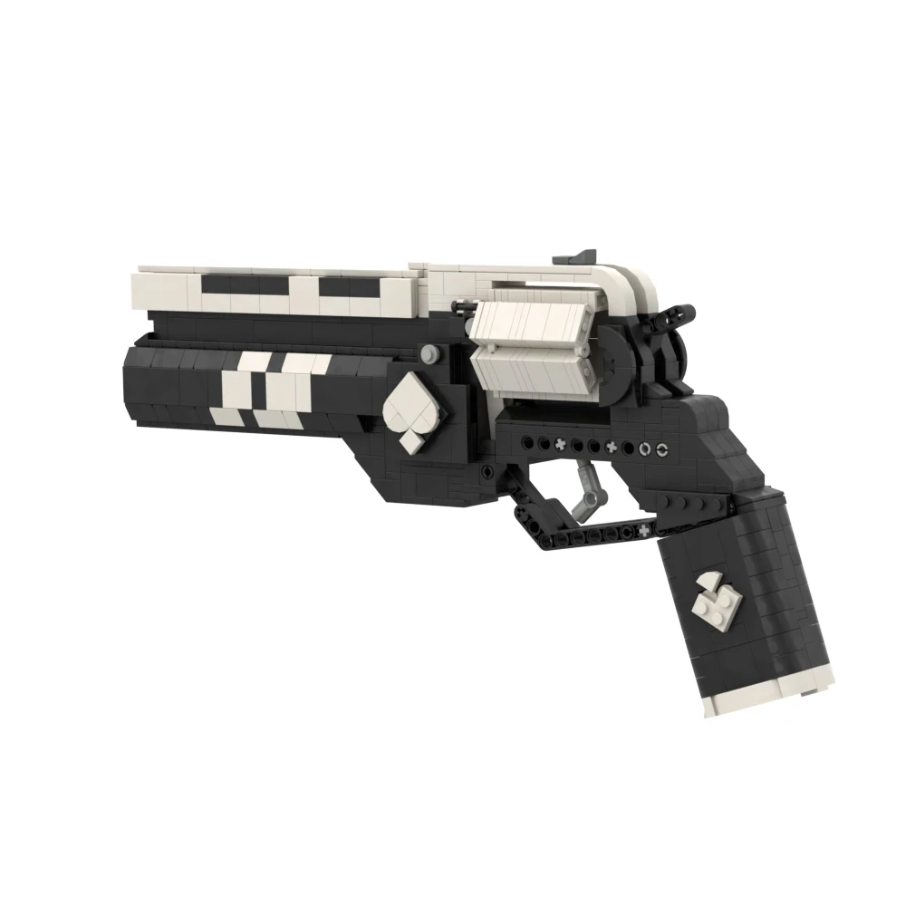 MOC 로스트 패밀리 스페이드 A 권총 빌딩 블록 세트, Destinyed 2 Dawn Gun 핸드 캐논 모델 벽돌 장난감 ...