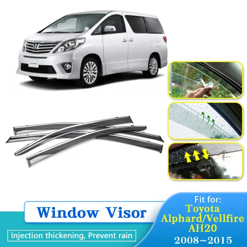 Deflektor-Hujan-untuk-Toyota-Alphard-Vellfire-AH20-2008-2015-Pelindung ...