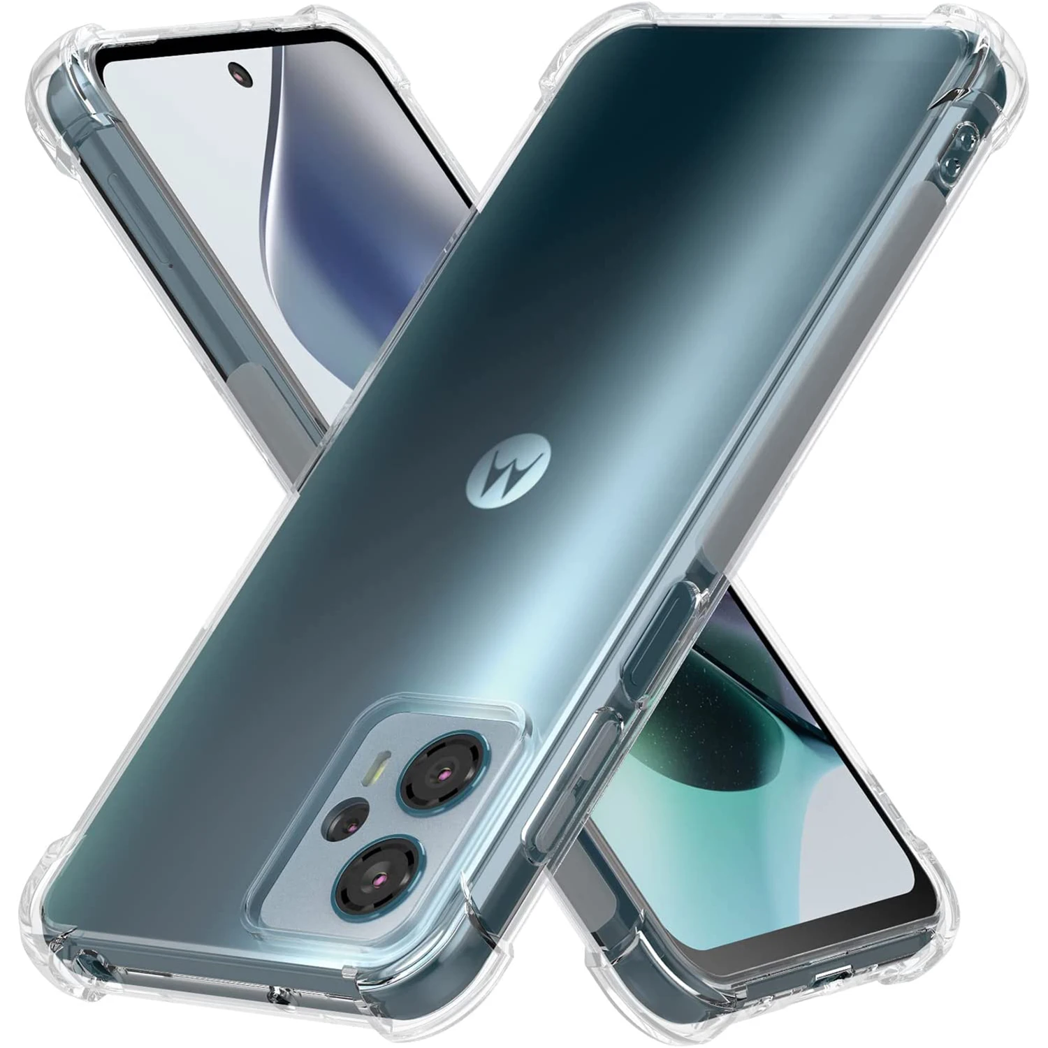 Caso claro para motorola moto g13 g23 g53 g73 grosso à prova de choque ...