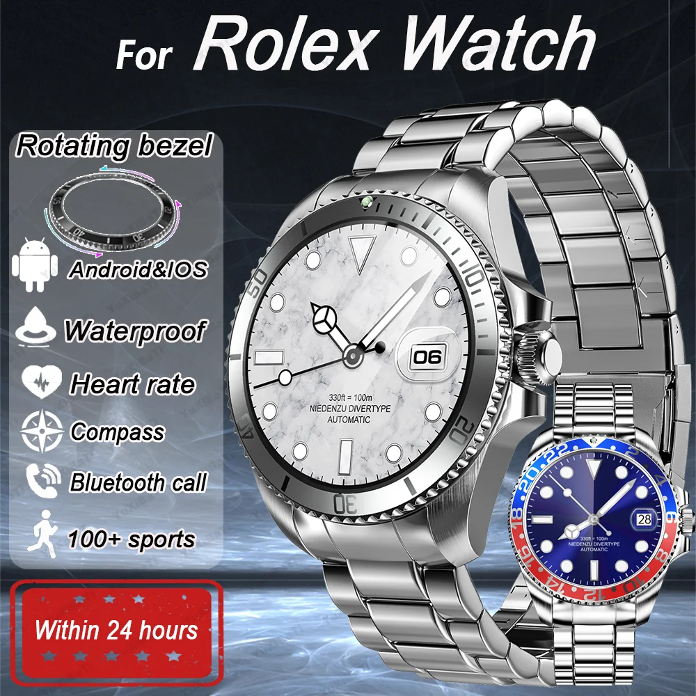 2024-nuevo-para-Rolex-Smartwatch-hombres-br-jula-Real-Amoled-siempre ...