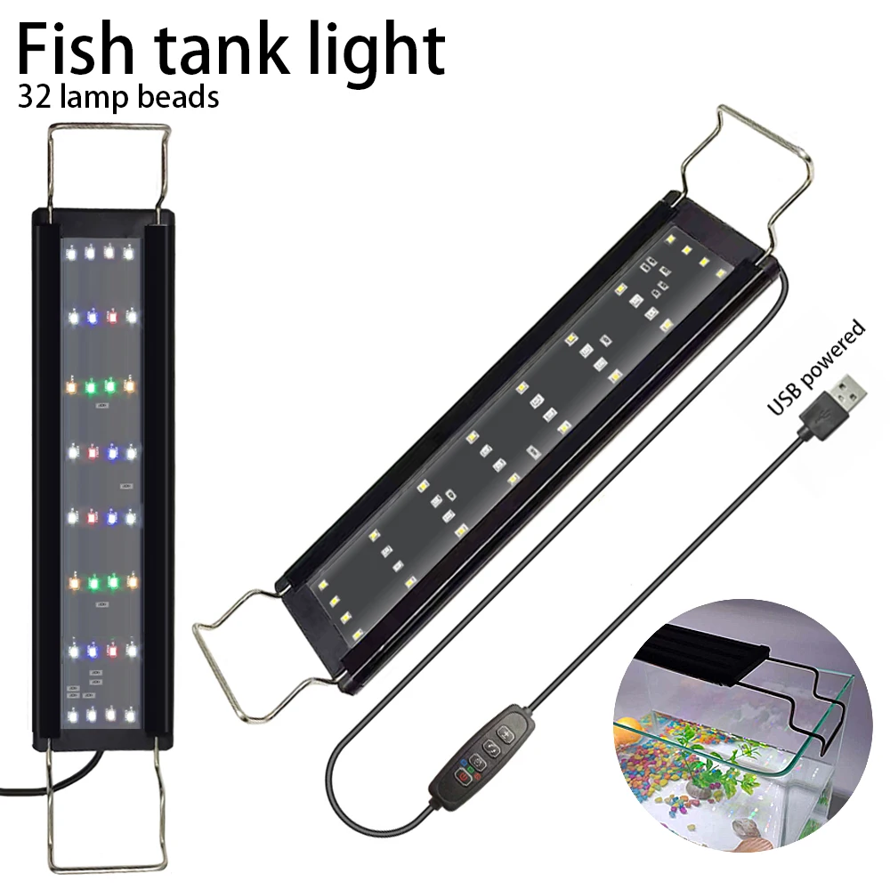 Retractable-support-fish-tank-Ultra-thin-LED-aquarium-lighting-Aquatic ...