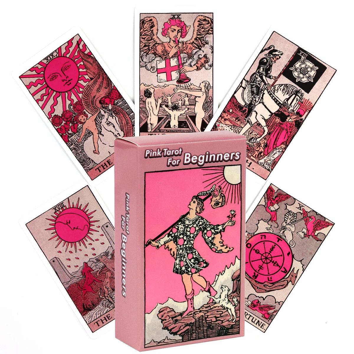 Baraja-de-cartas-de-Tarot-rosa-para-principiantes-baraja-de-cartas-de ...