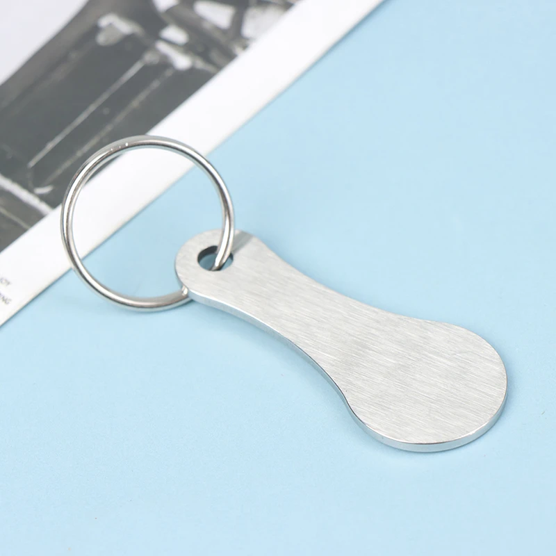 1pcs Shopping Cart Token Key Ring Recycled Stainless Steel Key Chain ...